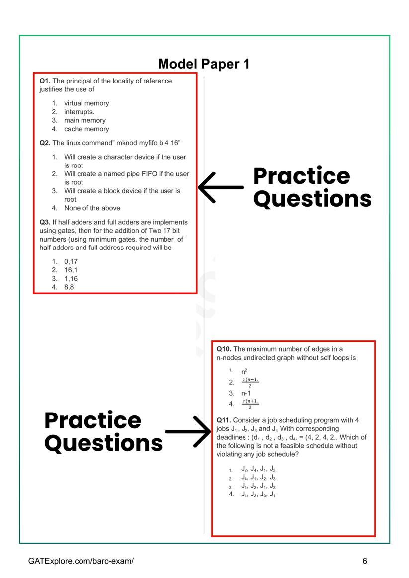 BARC Exam 2026 (OCES/DGFS) Computer Model Question Papers with Answer ...